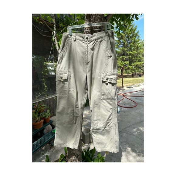Vintage | Pants | 9s Boardsports Randy River Beige Cargo Pants Wide ...